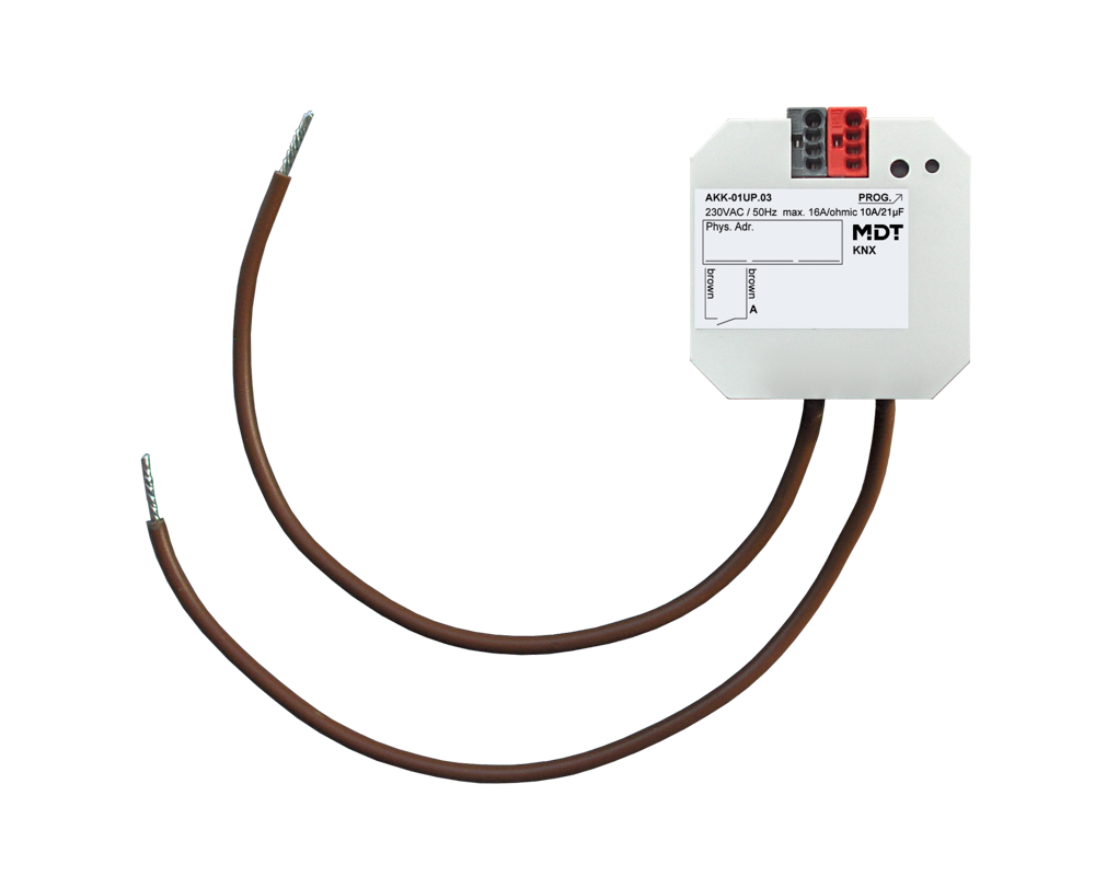MDT AKK-01UP.03 KNX Schaltaktor 1-fach, UP, 16 A, 230 V AC, Kompakt, 70 ...