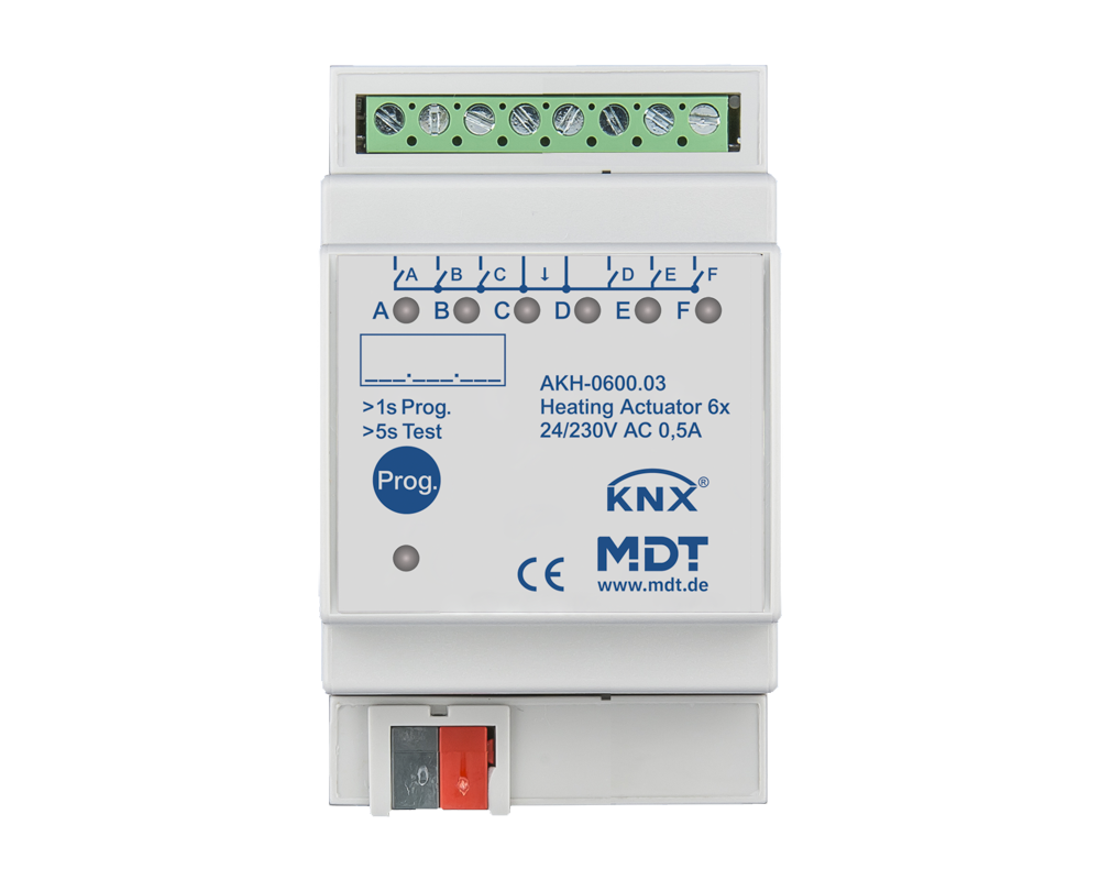 MDT AKH-0600.03 KNX Heizungsaktor 6-fach, 3TE, REG, 24-230 V AC, 134,95