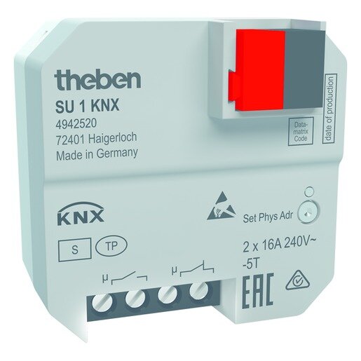 Theben SU 1 KNX Schaltaktor 1-fach, Unterputz, KNX TP, Data Secure, 84,35