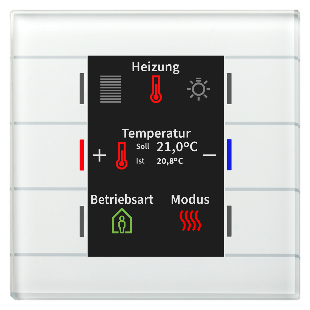 MDT BE-GT2TW.02 KNX Glastaster II Smart mit Farbdisplay und ...