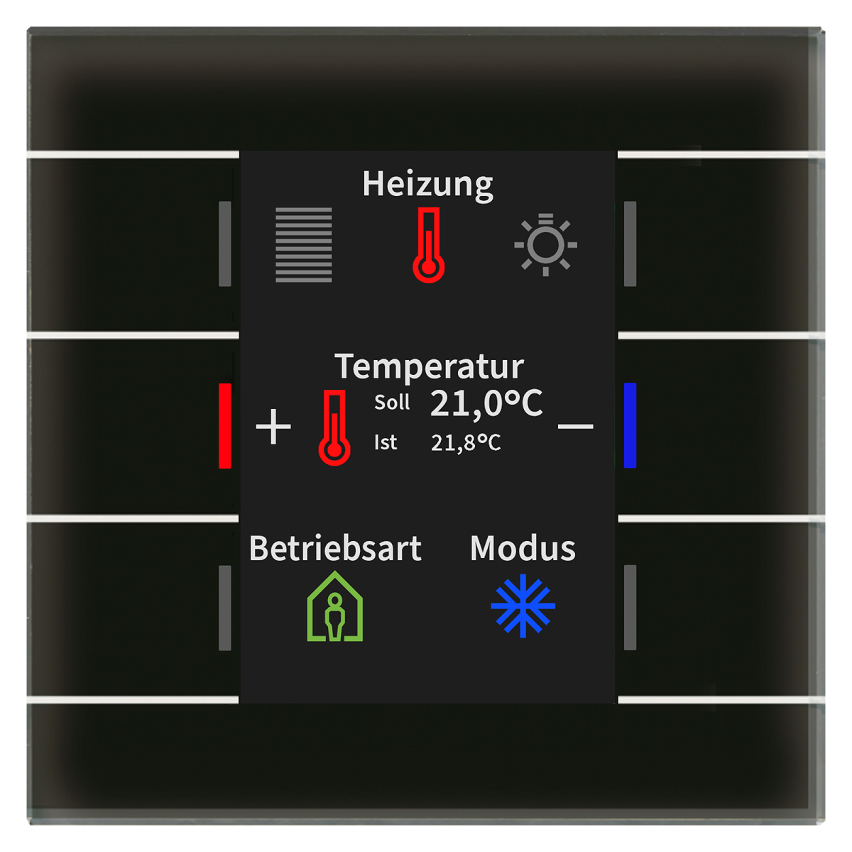 MDT BE-GT2TS.02 KNX Glastaster II Smart mit Farbdisplay und ...