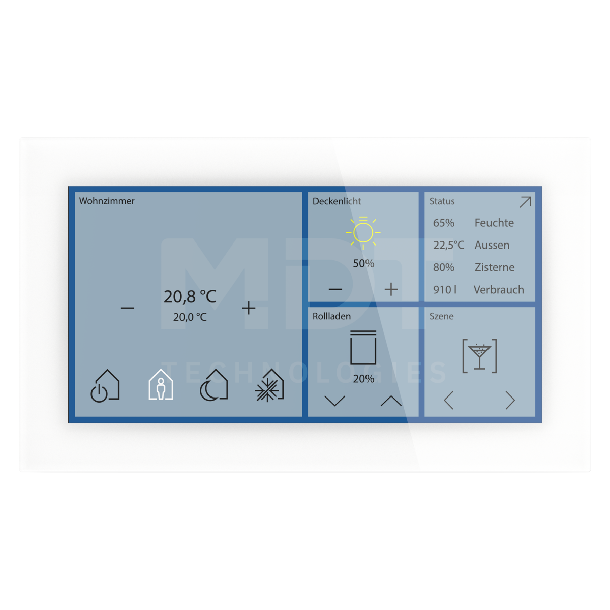 MDT BE-GTS06TW.01S KNX Glas Touch Smart 6 Zoll, KNX Secure, Weiß, 363,93