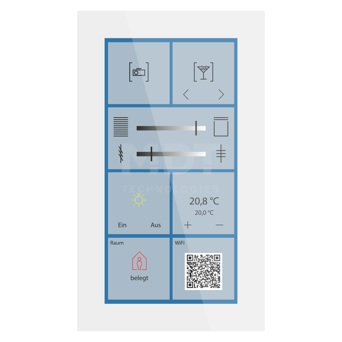 MDT BE-GTSP6TW.01S KNX Glas Touch Smart Plus 6 Zoll, KNX Secure, Weiß, 412,36