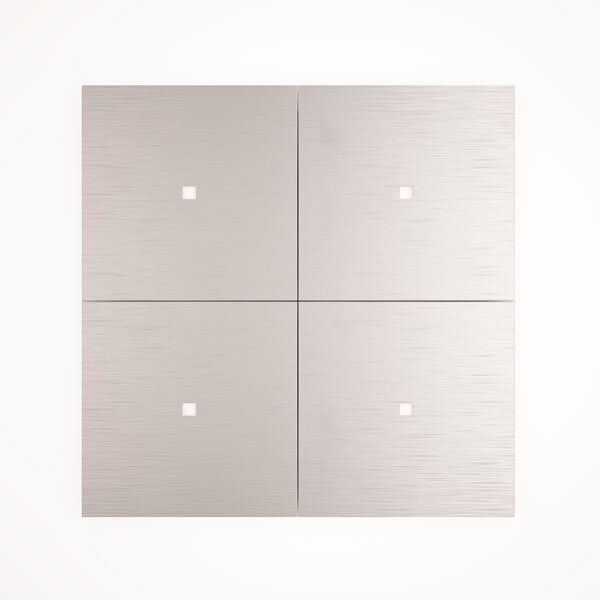 Tense KNX INTAW4 Intensity 4-fach Tastensensor Aluminium White